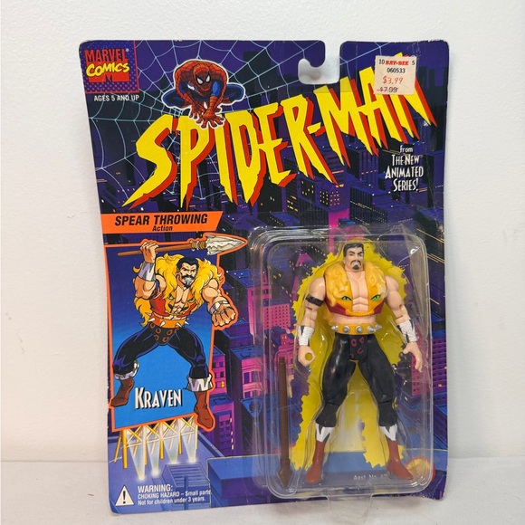 Marvel | Toys | Vintage 994 Spiderman Animated Series Kraven Action ...